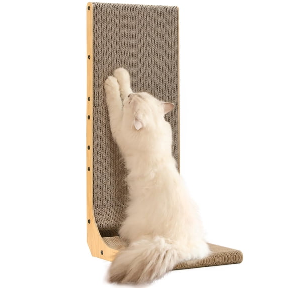 Cat Scratcher, 26.8 Inch L Shape Cat Scratch Pad Wall Mounted, Cat ...