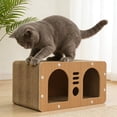 Cat Scratcher Bed Cardboard Scratching Pad Lounge, Durable Claw Care ...