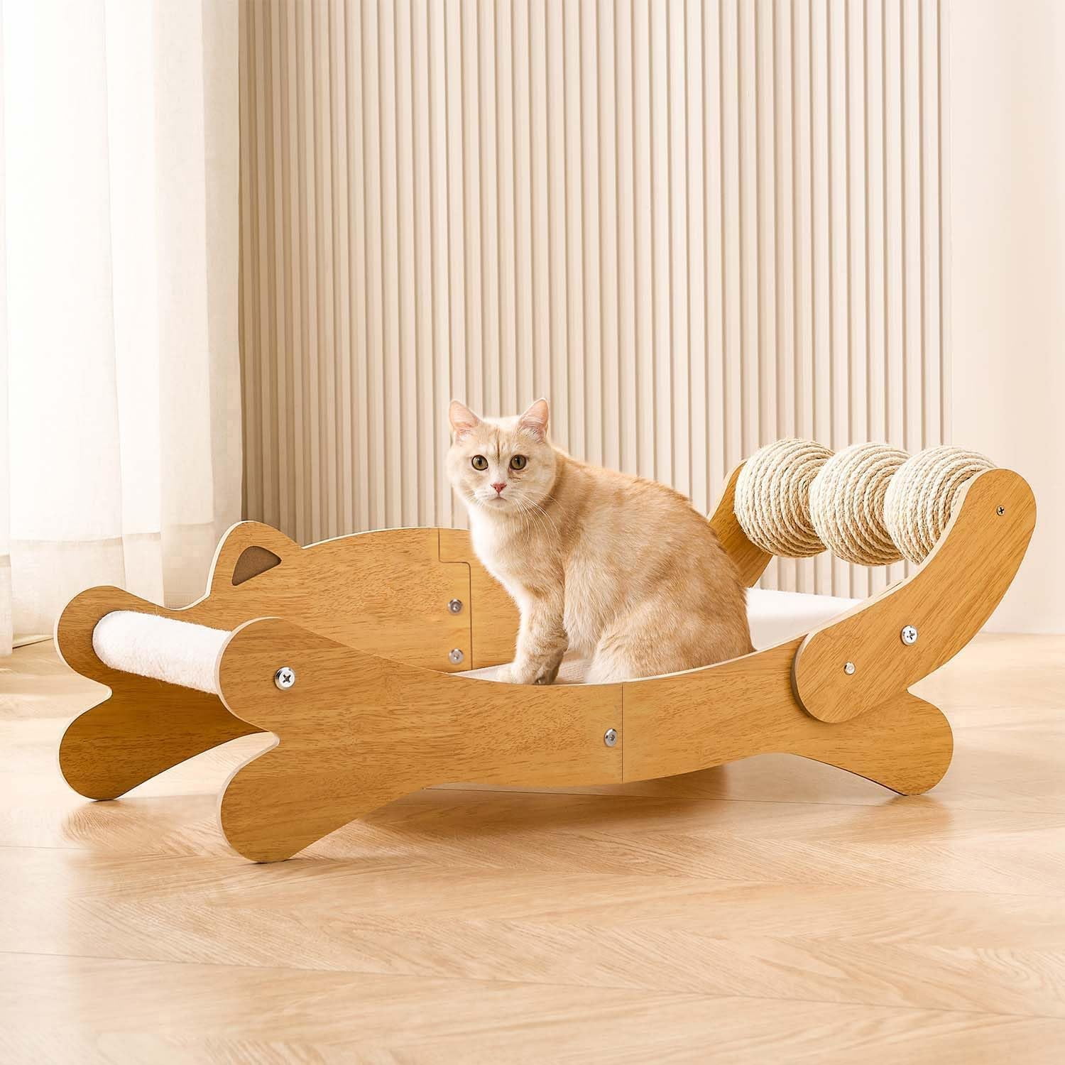 Cat Scratcher Bed, Durable Cat Scratching Board, Oval Cat Scratch Pad ...
