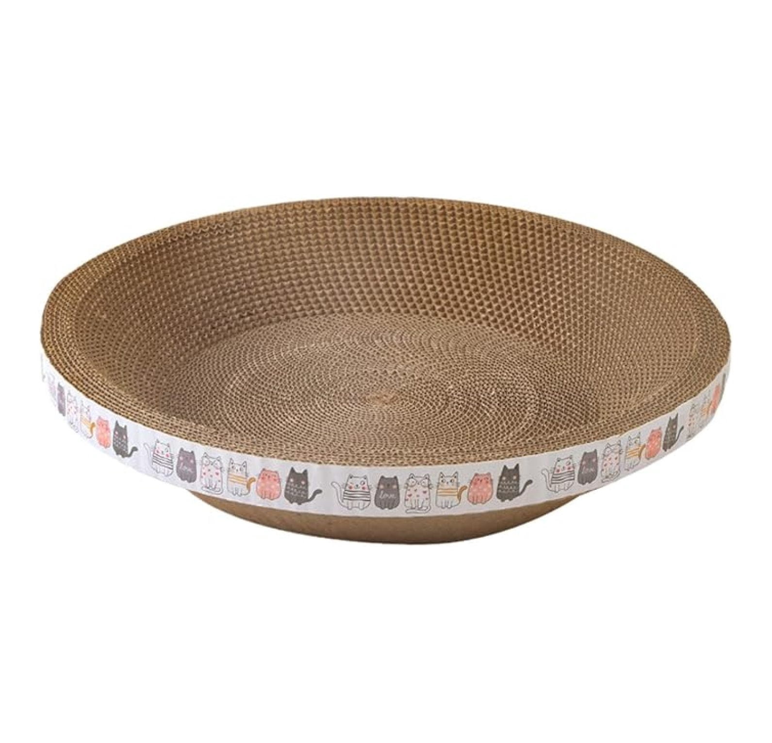 Cat Scratcher Bowl Bed - Cat Scratcher Box Bed, Cardboard Box Cat Bed ...