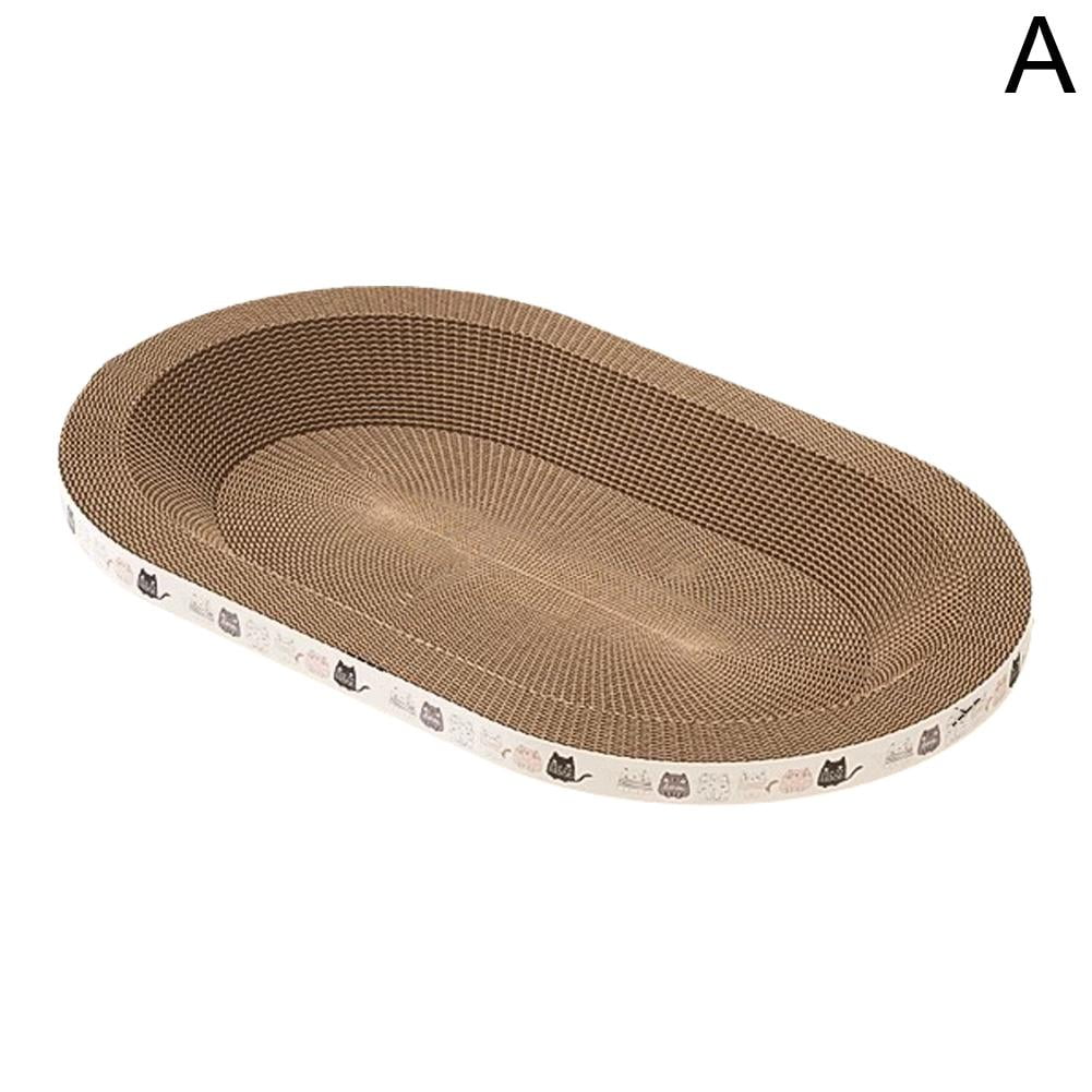 Cat Scratcher Cardboard Round Oval Cat Scratch Pad Bowl Nest for Indoor ...