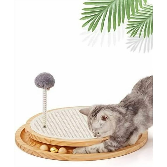 Cat Scratcher, Cat Natural Sisal Scratching Pad, Kitten Interactive Toy ...