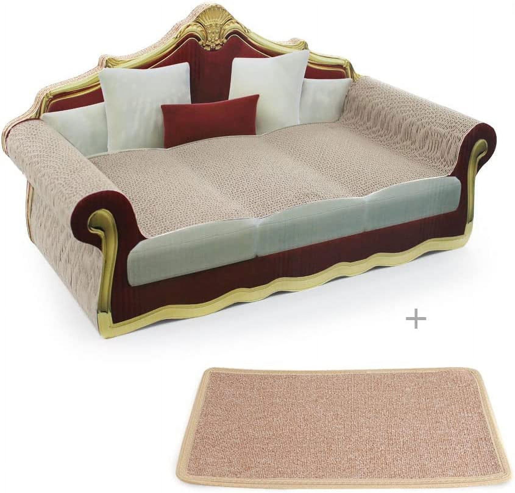 Cat Scratcher Couch Bed - Cardboard Cat Scratcher, Cat Lounge Bed with ...