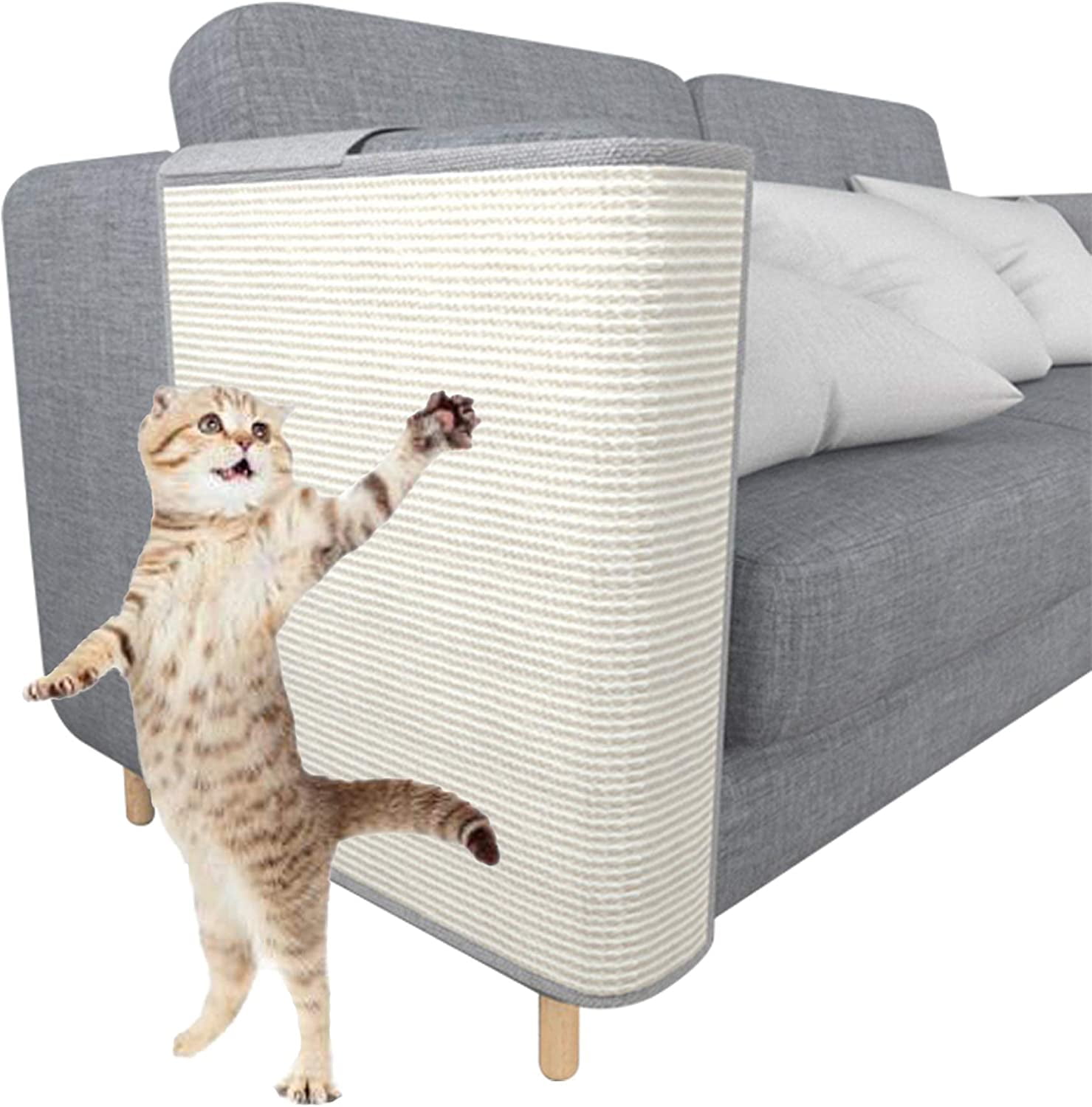 Cat Scratcher Couch- Natural Sisal Furniture Protection from Cats ...
