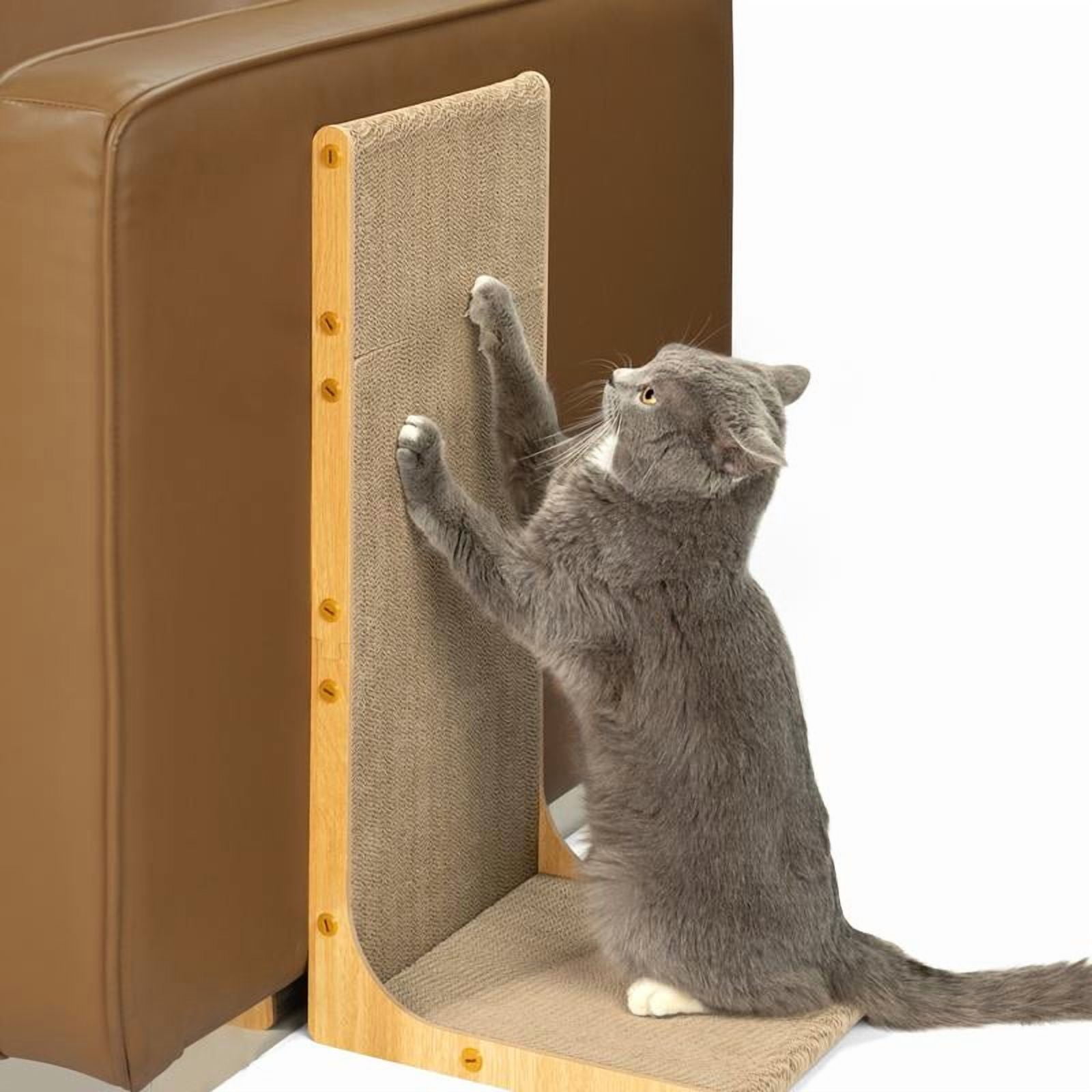 Cat Scratcher for Indoor Cats, 22.8 Inch L Shaped Vertical Scratching ...