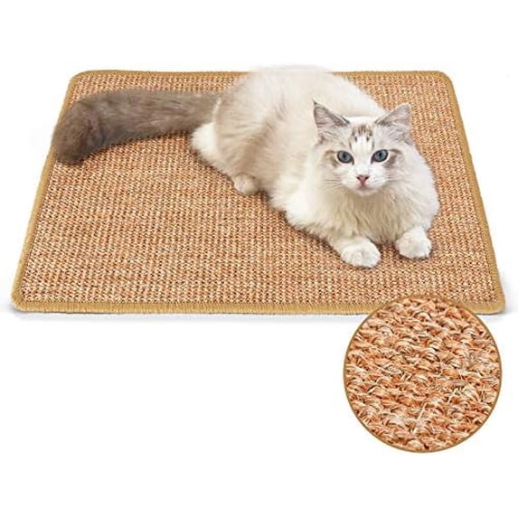 Cat Scratcher Mat, 23.6 X 15.7 Inch Natural Sisal Cat Scratch Mats ...