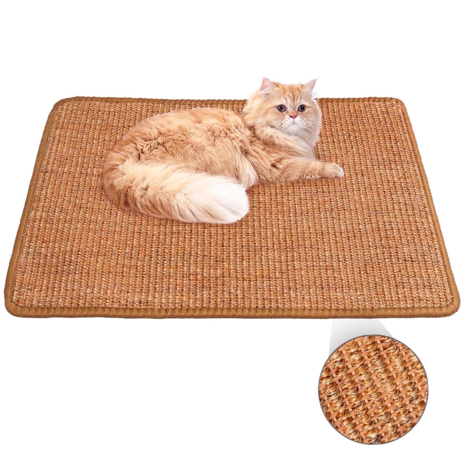 CheerPals Cat Scratcher Mat, 23.6 X 15.7 Inch Sisal Cat Scratch Pad ...