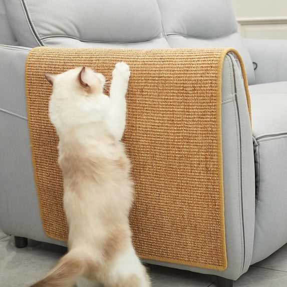 Cat Scratcher Mat with Sticky Tapes, 31.5" x 19.7" Sisal Cat Scratching ...