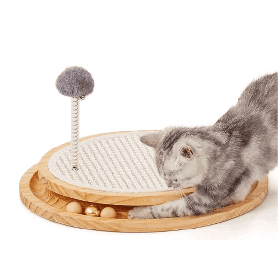 Cat Scratcher, Natural Sisal Scratching Pad, Kitten Interactive Toy ...