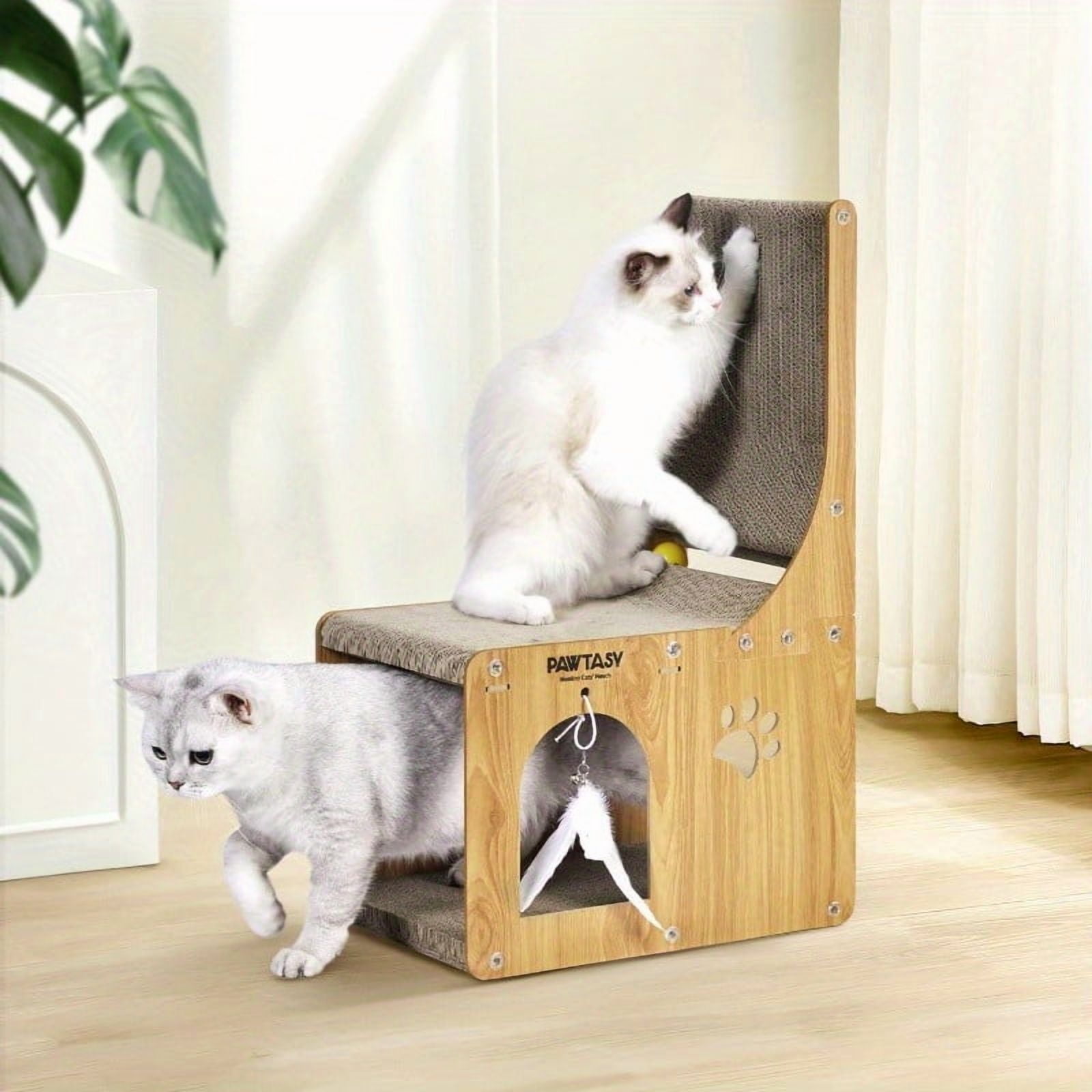 Cat Scratcher Pad for Indoor Cats Cardboard Scratching Post Cat Scratch ...