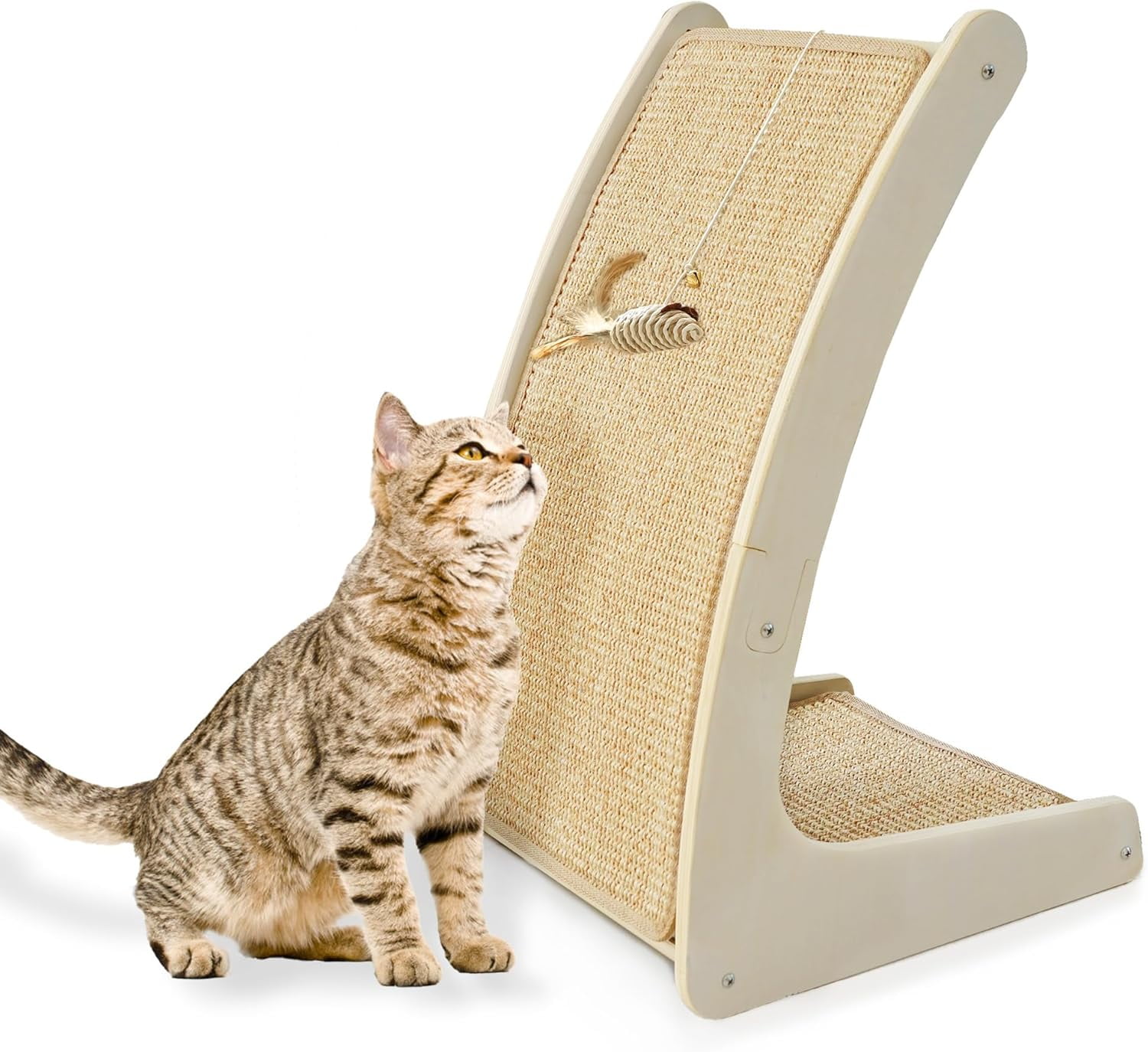 Cat Scratcher, Sisal Cat Scratch Pad, Curved Cat Scratch Pad Wall Mounted, Cat Scratching Board ...