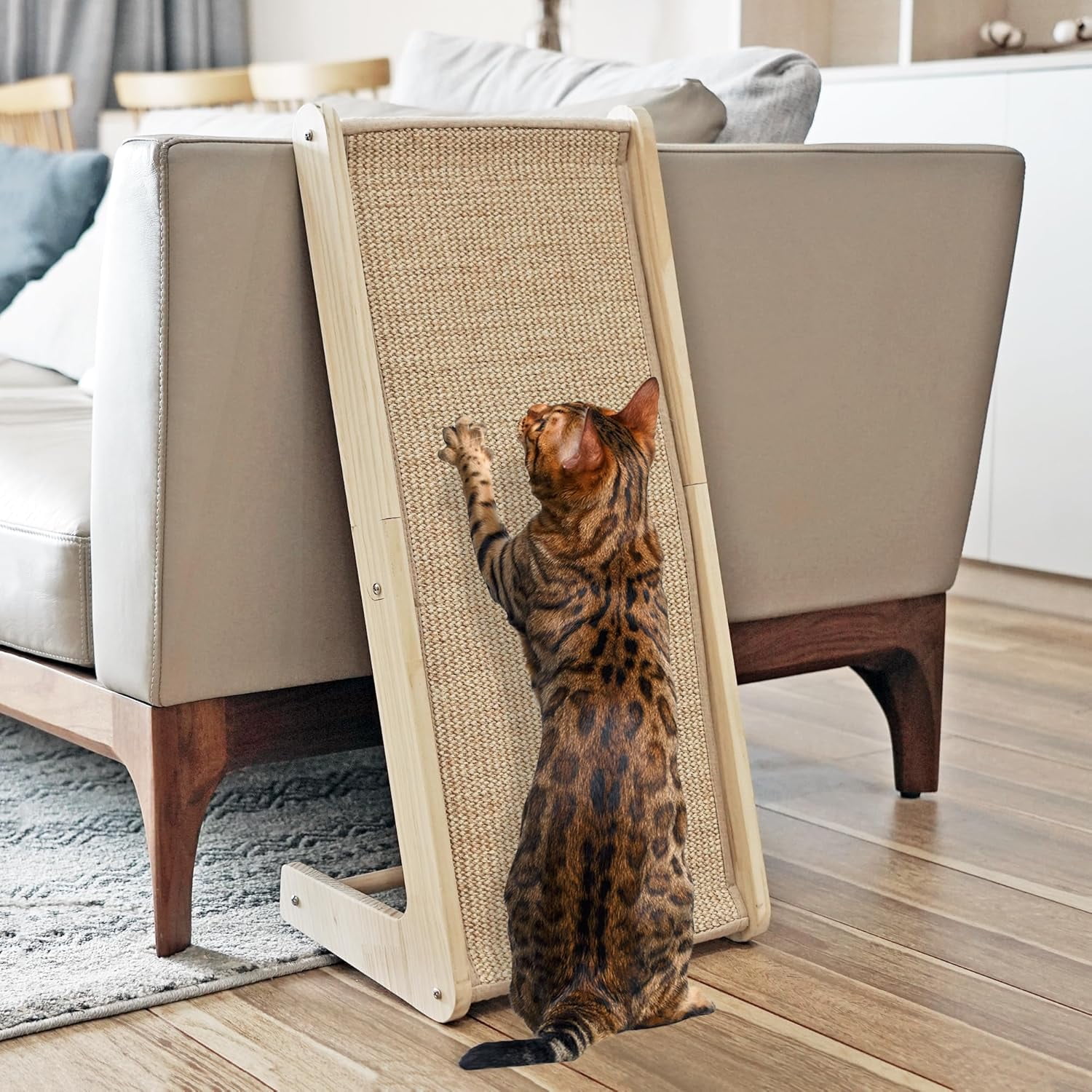 Cat Scratcher, Sisal Cat Scratching Ramp, L Shape Cat Scratch Pad for ...