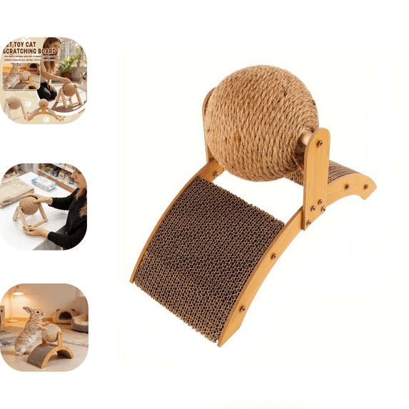 Cat Scratcher Toy for Bored Indoor Adult Cats, 2-in-1Pet Enrichment ...