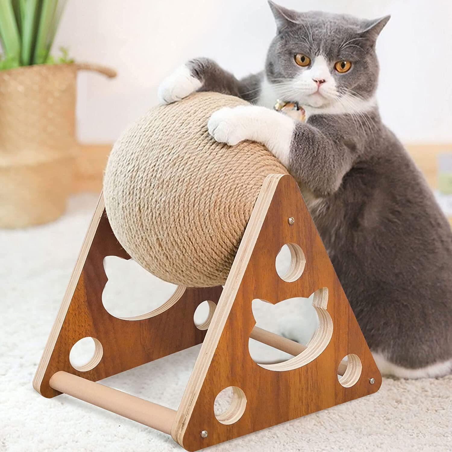 Cat Scratcher Toy, Natural Sisal Cat Scratching Ball, Cat Scratcher Toy ...