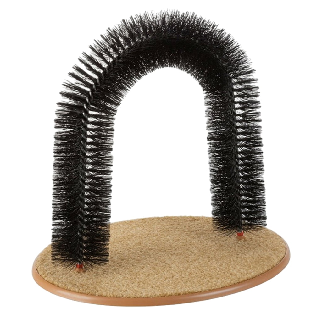 Cat Scratching Arch with Brush Cats Massage Scratcher Post Pet ...