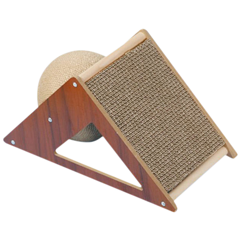 Cat Scratching Ball Toy Corrugated Paper Triangle Cat Grinding Claw ...