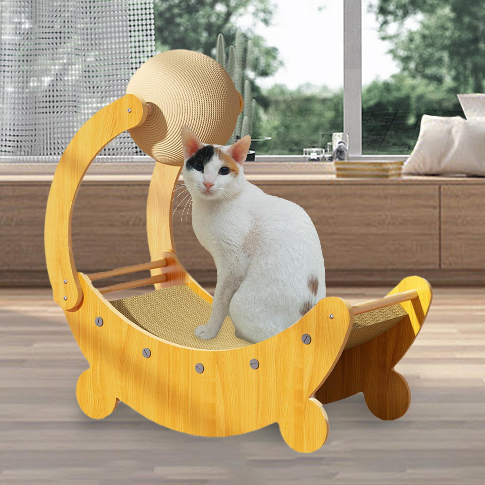 Cat Scratching Board Cat Scratch Ball Moon Shape Cat Scratcher Toy for ...