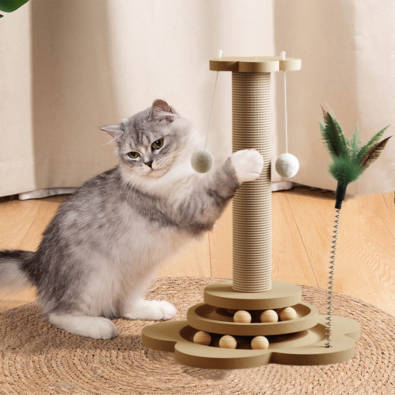 Cat Scratching Board Climbing Frame | Integrated Non-Shedding Sisal ...