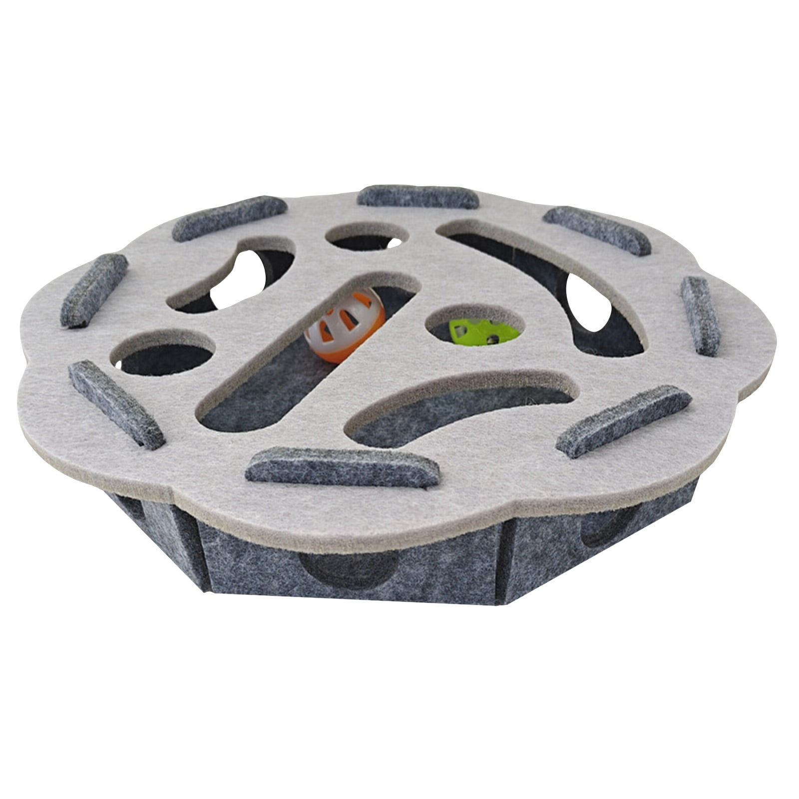 Cat Scratching Board Educational Toy Box with 3 Bell Balls Indoor ...