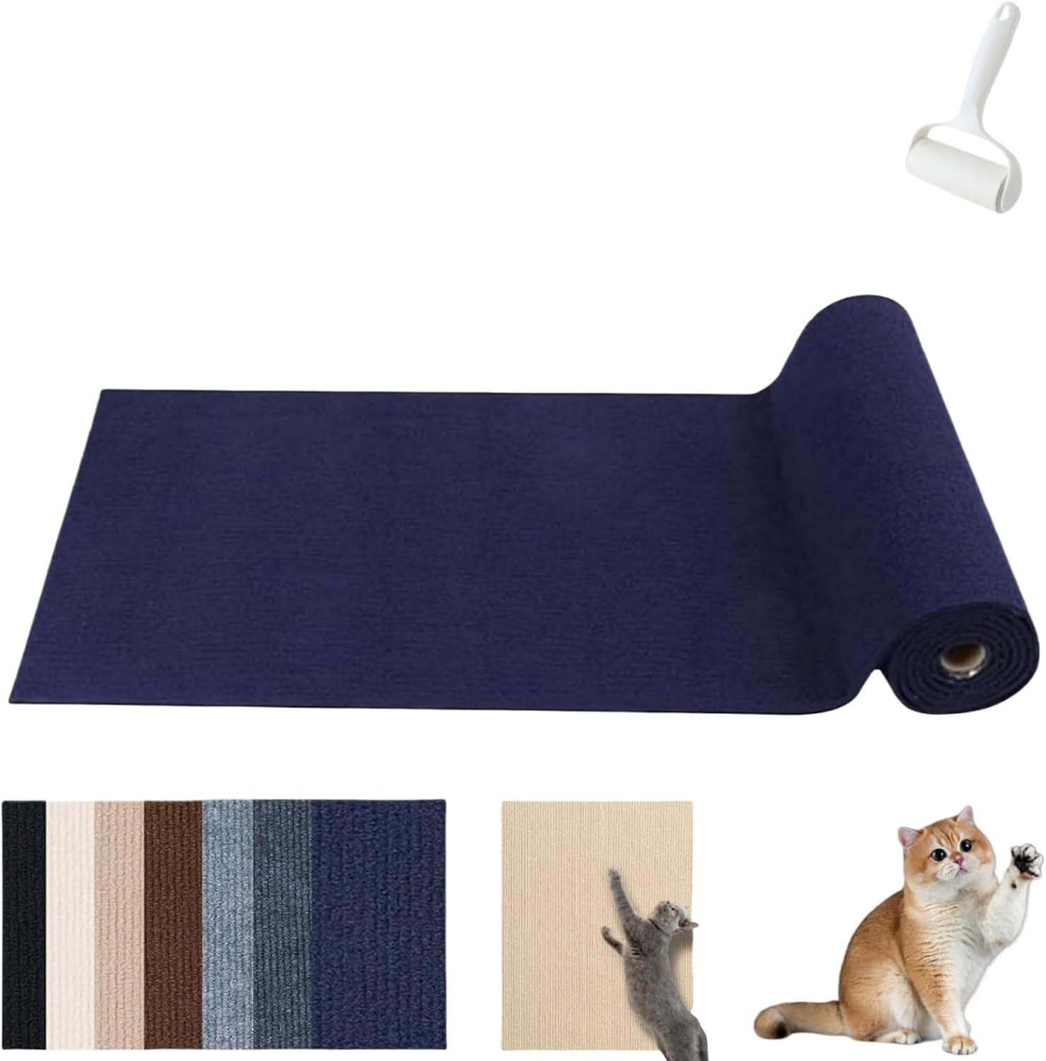 Cat Scratching Carpet, 1, Sticky Scratch Wall Mat for Cats, Trimmable ...