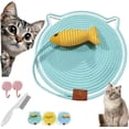 Cat Scratching Mat, Natural Cotton Rope Round Scratch Pad, Non-Slip ...