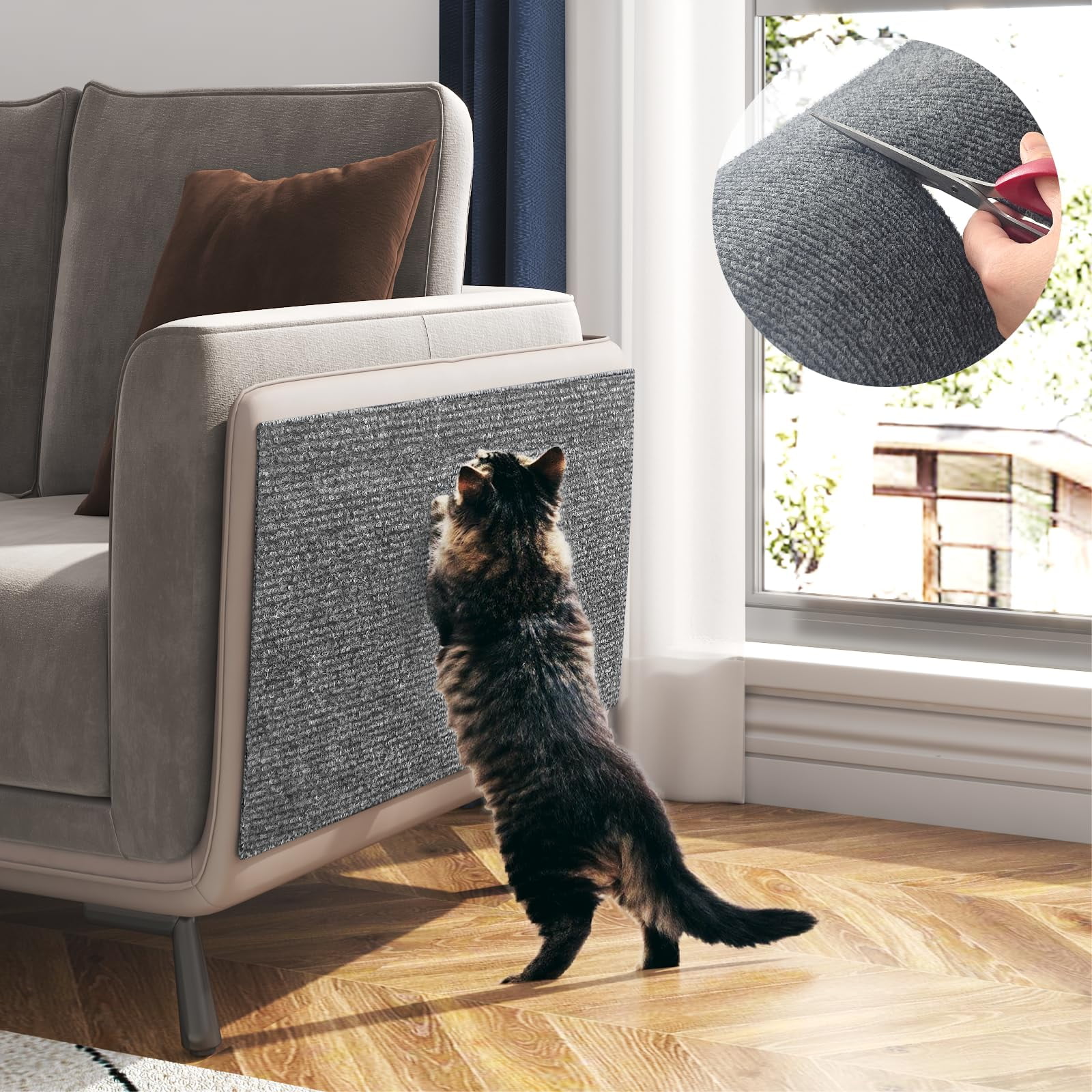 Cat Scratching Mat Self-Adhesive Cat Scratcher Mat Cat Carpet remnants ...