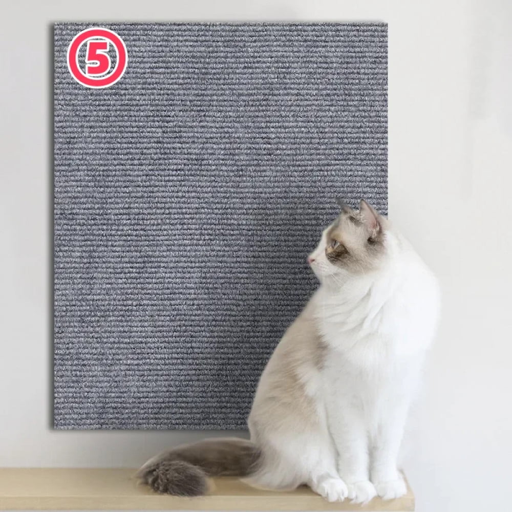 Cat Scratching Mat Trimmable Cat Carpet with Self-Adhesive Cat ...