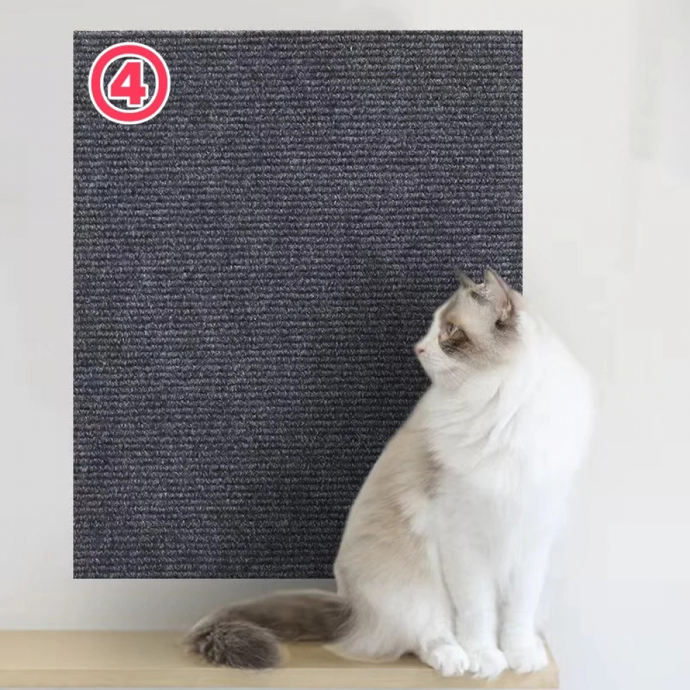 Cat Scratching Mat Trimmable Cat Carpet with Self-Adhesive Cat ...