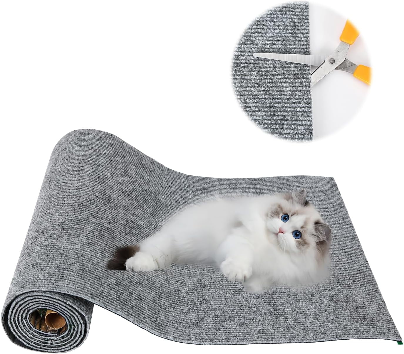 Cat Scratching Mat, Trimmable Cat Scratcher Carpet Mat,Self-Adhesive ...