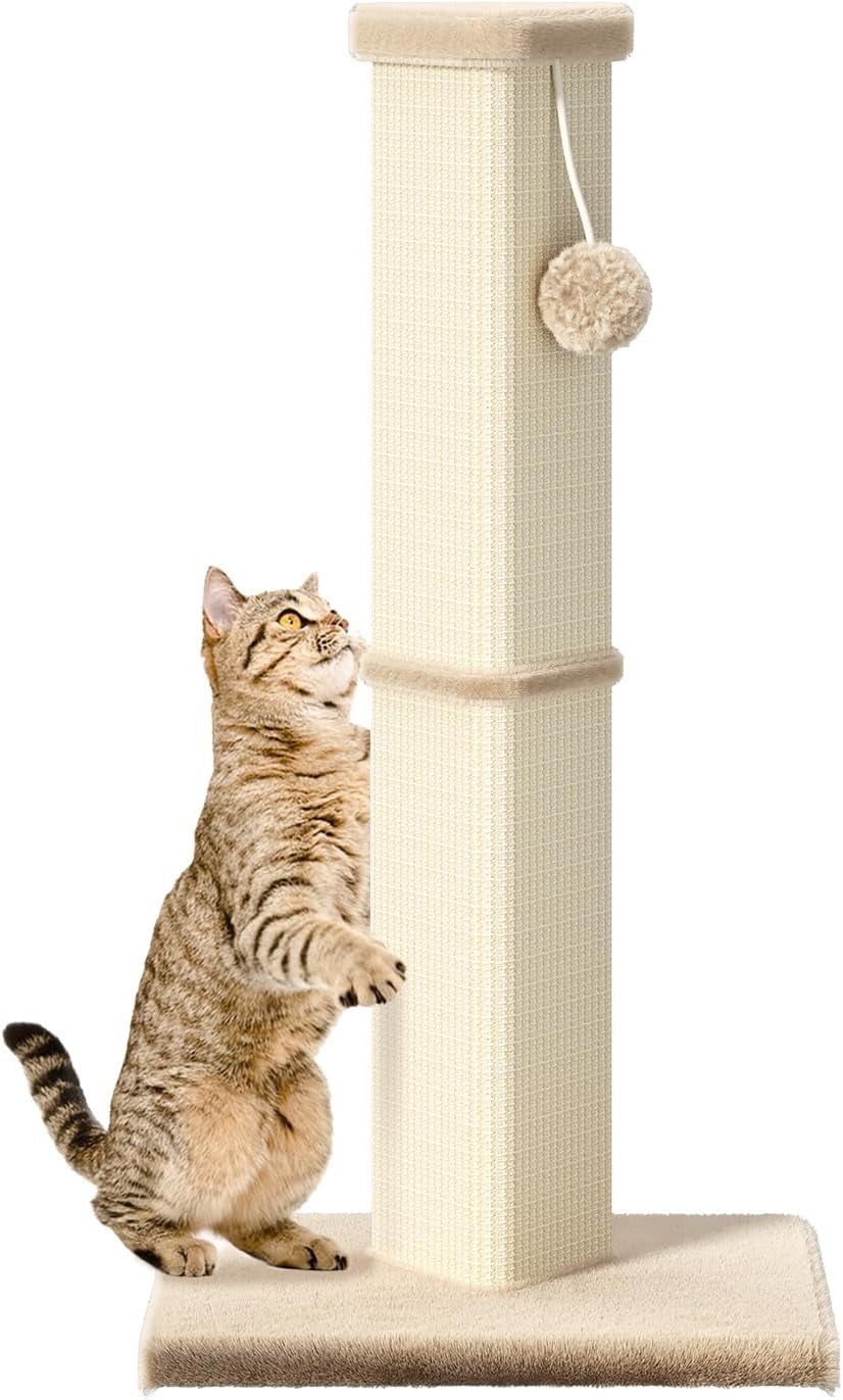 Cat Scratching Post, 32 Inch Tall Scratching Post for Indoor with 5 ...