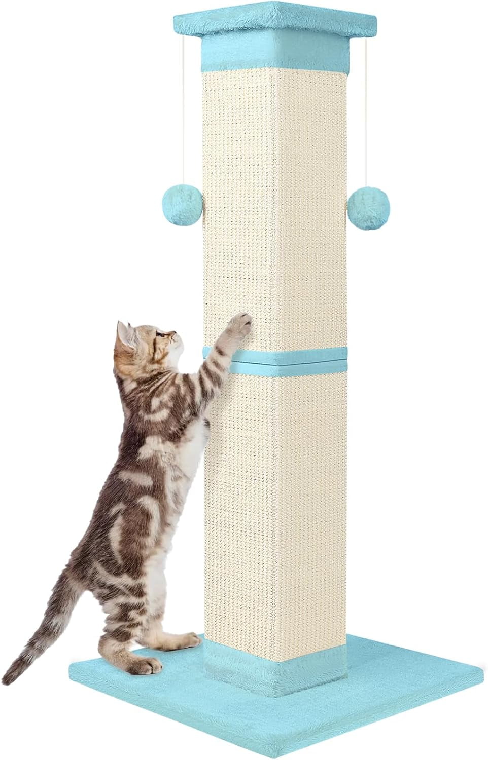 Cat Scratching Post 33 Inch Nature Sisal Cat Scratch Post for Indoor ...