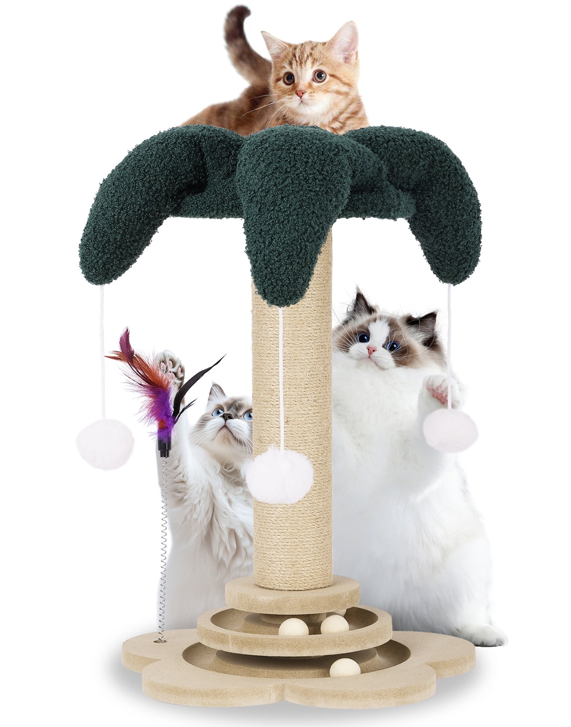 Cat Scratching Post, Cat Scratcher Kitten Toys for Indoor Cats with ...