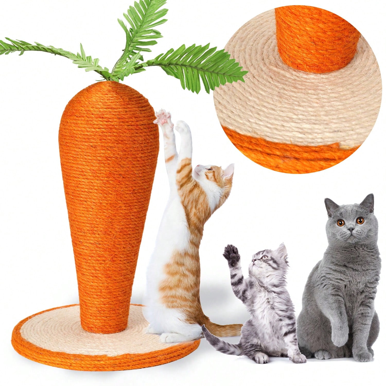 Cat Scratching Post, Cute Carrot Scratching Post, Nature Cat Scratcher ...