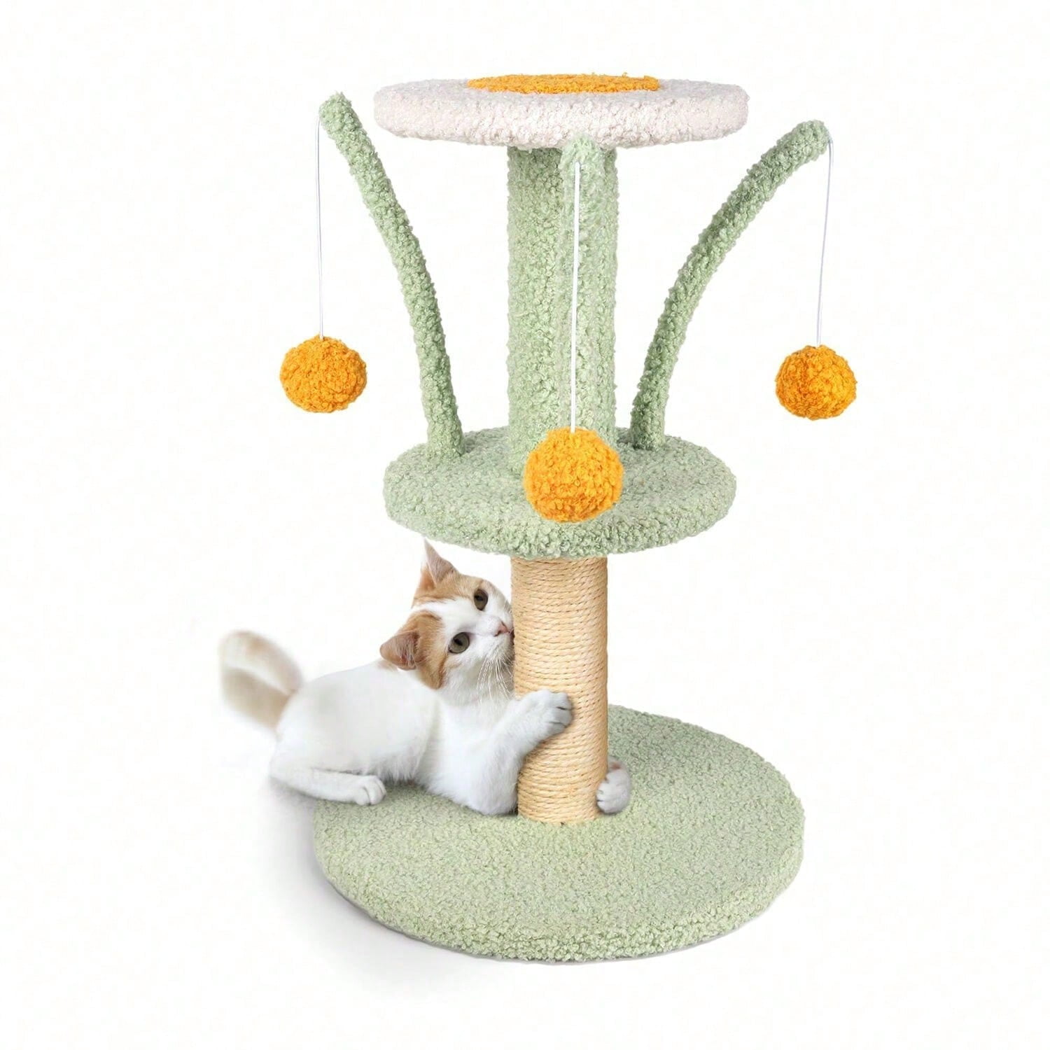 Cat Scratching Post - Cute Smaller Cat Tree Kitten Scratcher Sisal ...