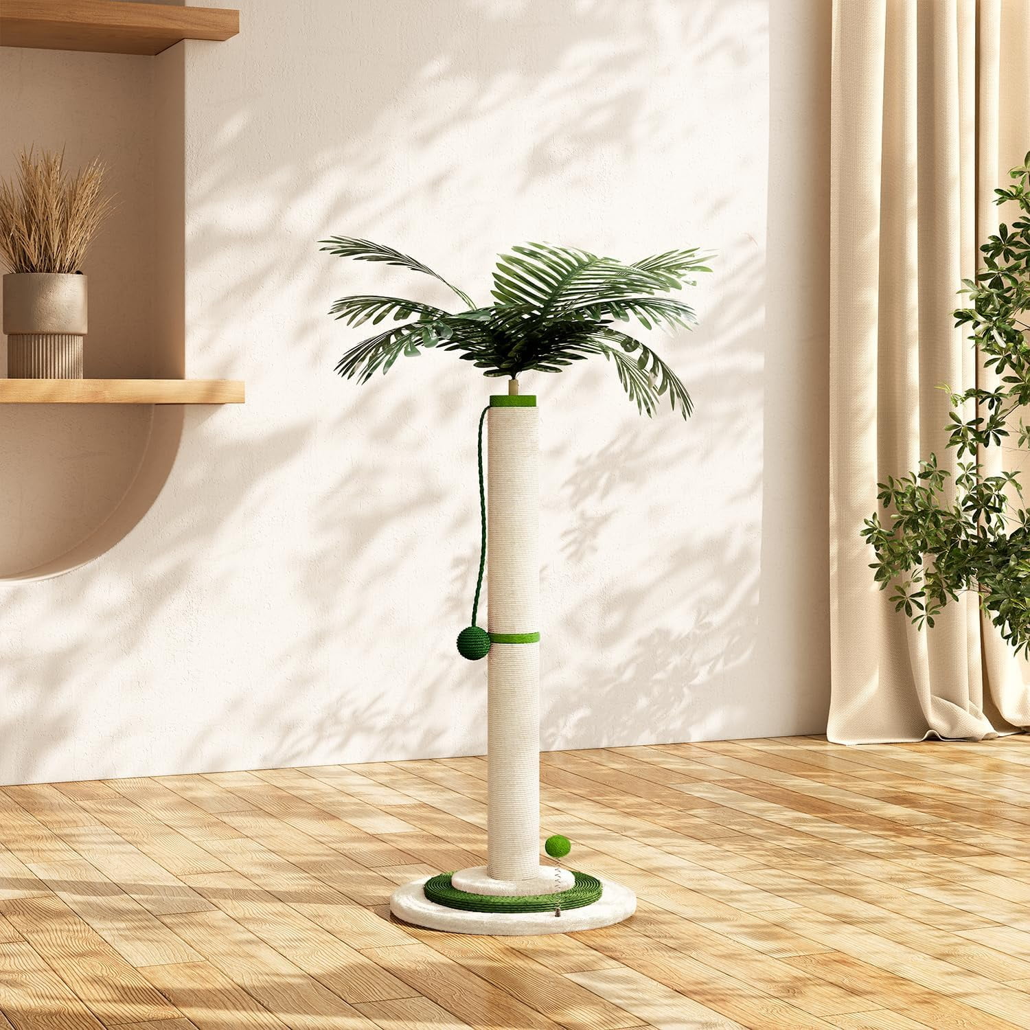 Cat Scratching Post, Decorative Cat Scratch Post with Hanging Ball and ...