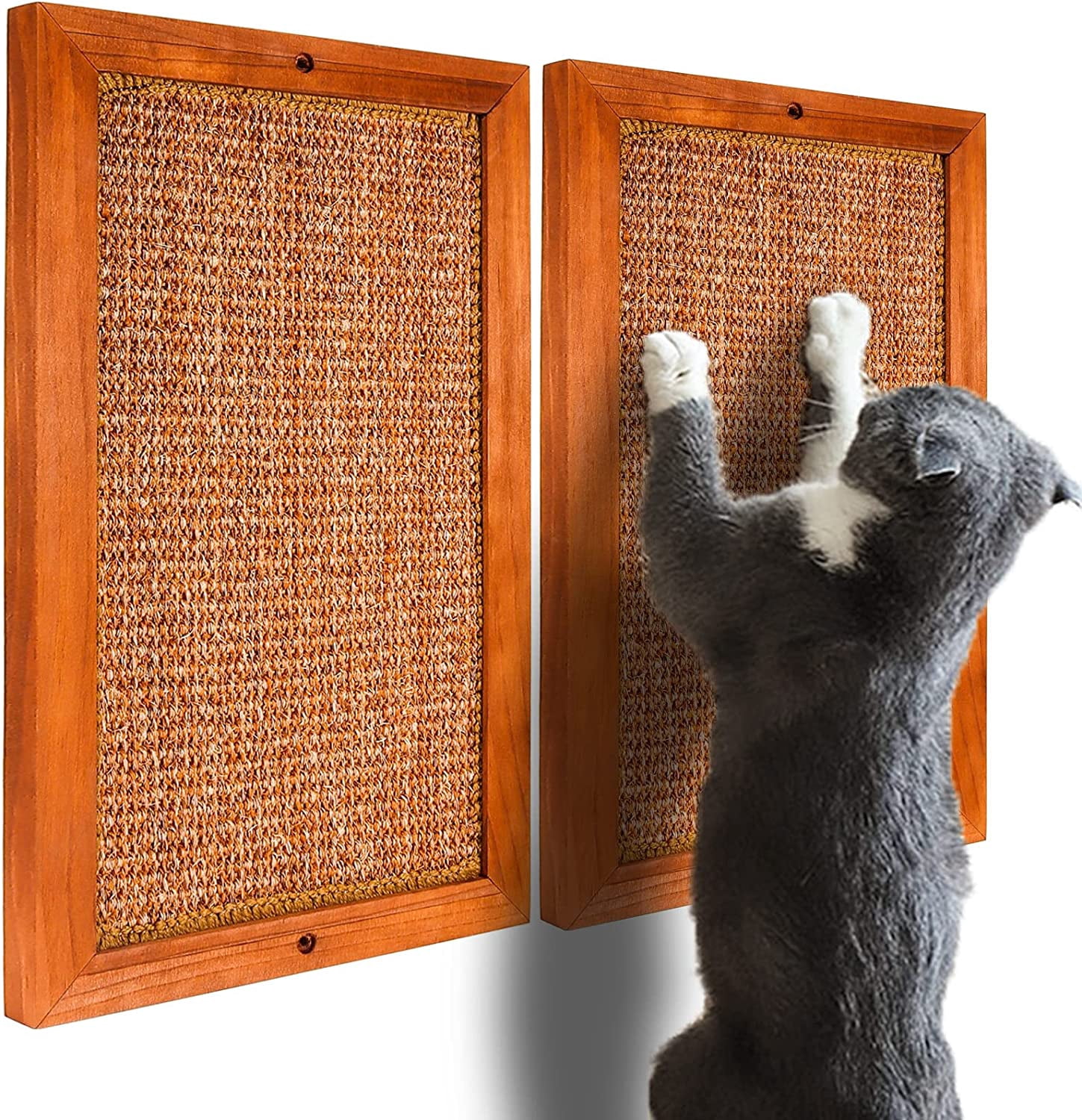 Cat Scratching Post Hatrick - Large, Wooden Sisal Cat Vertical Scratch ...