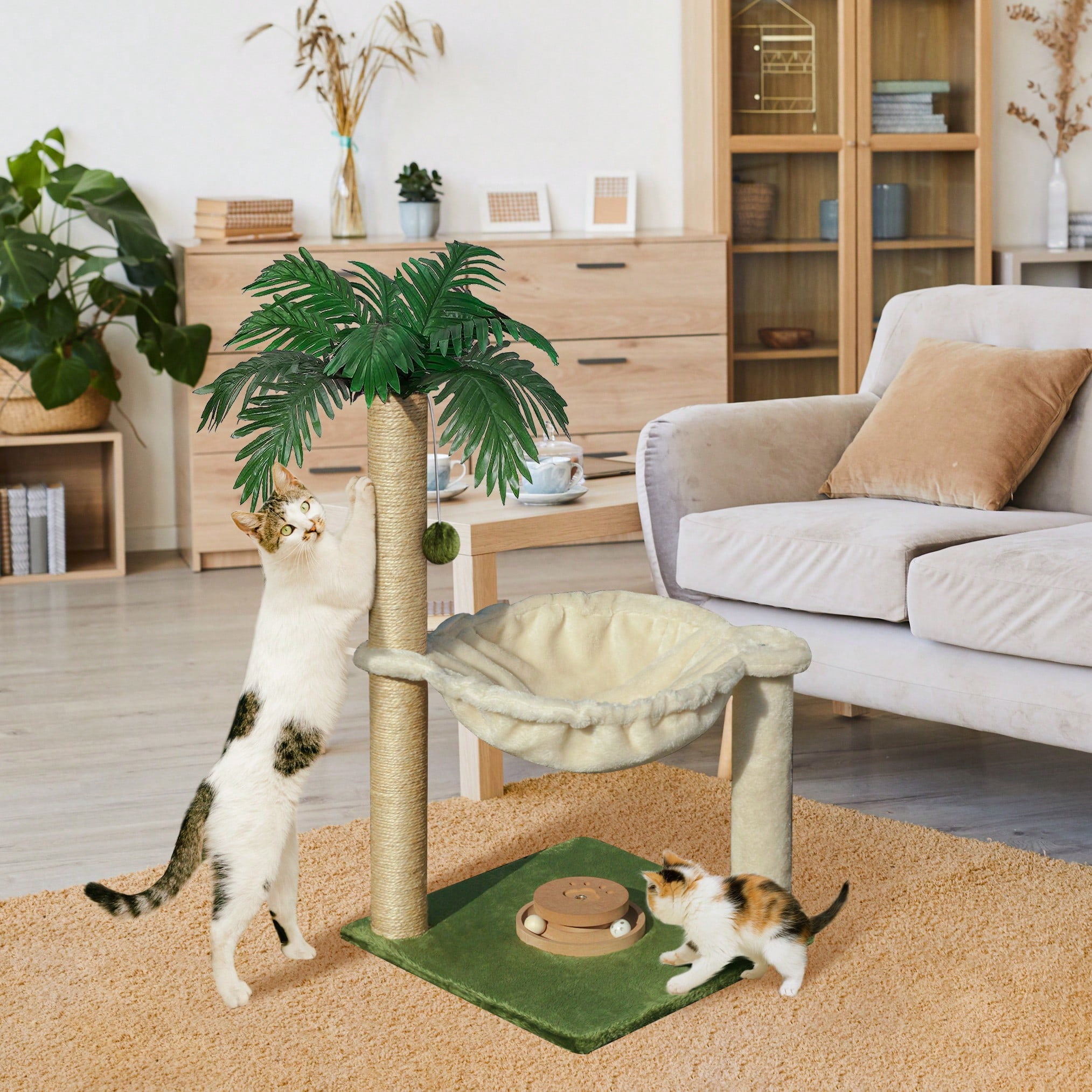 Cat Scratching Post For Indoor Cats 30 Inches Large Square Cat ...