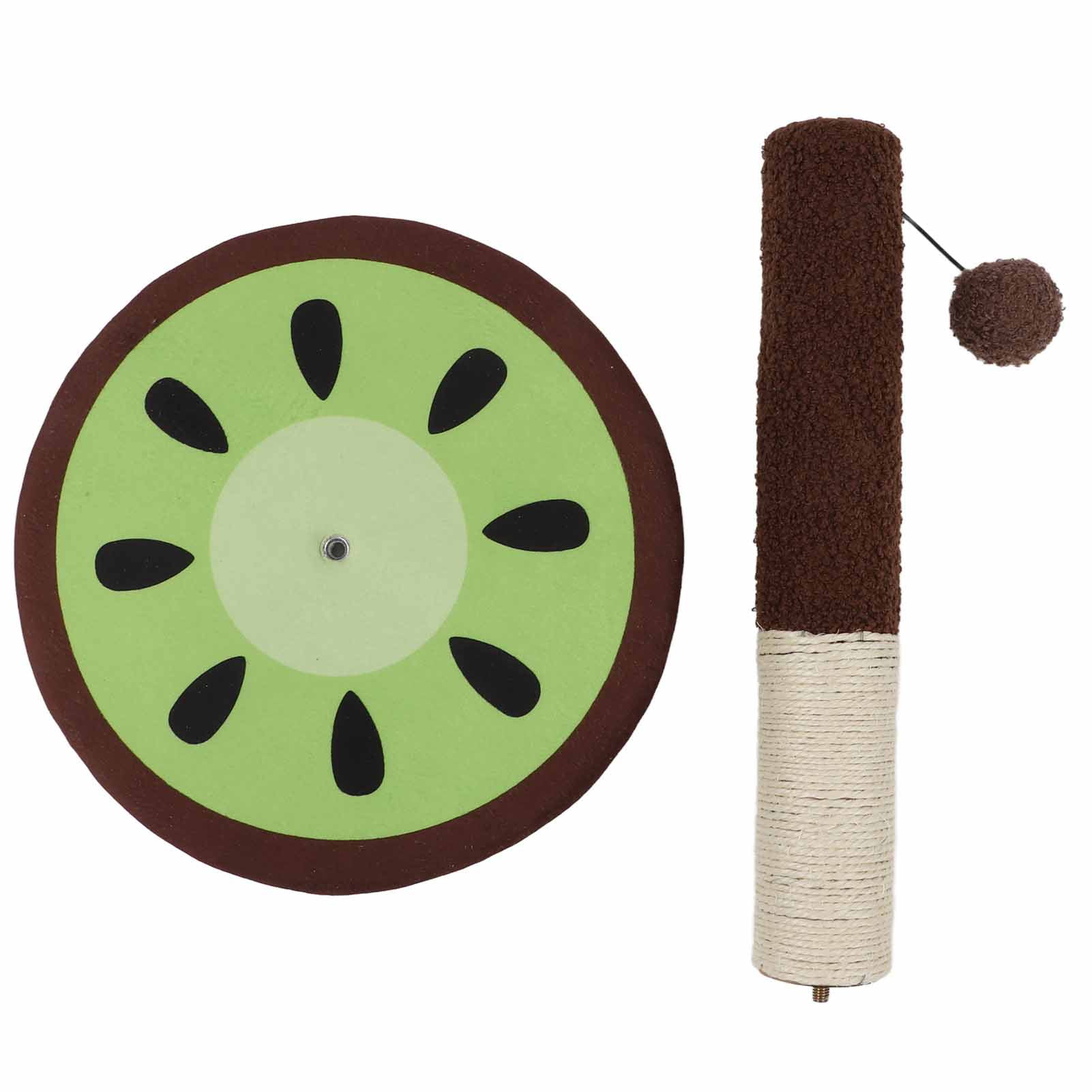 Cat Scratching Post Kiwi Sisal Vertical Cat Scratcher with Hanging Ball ...