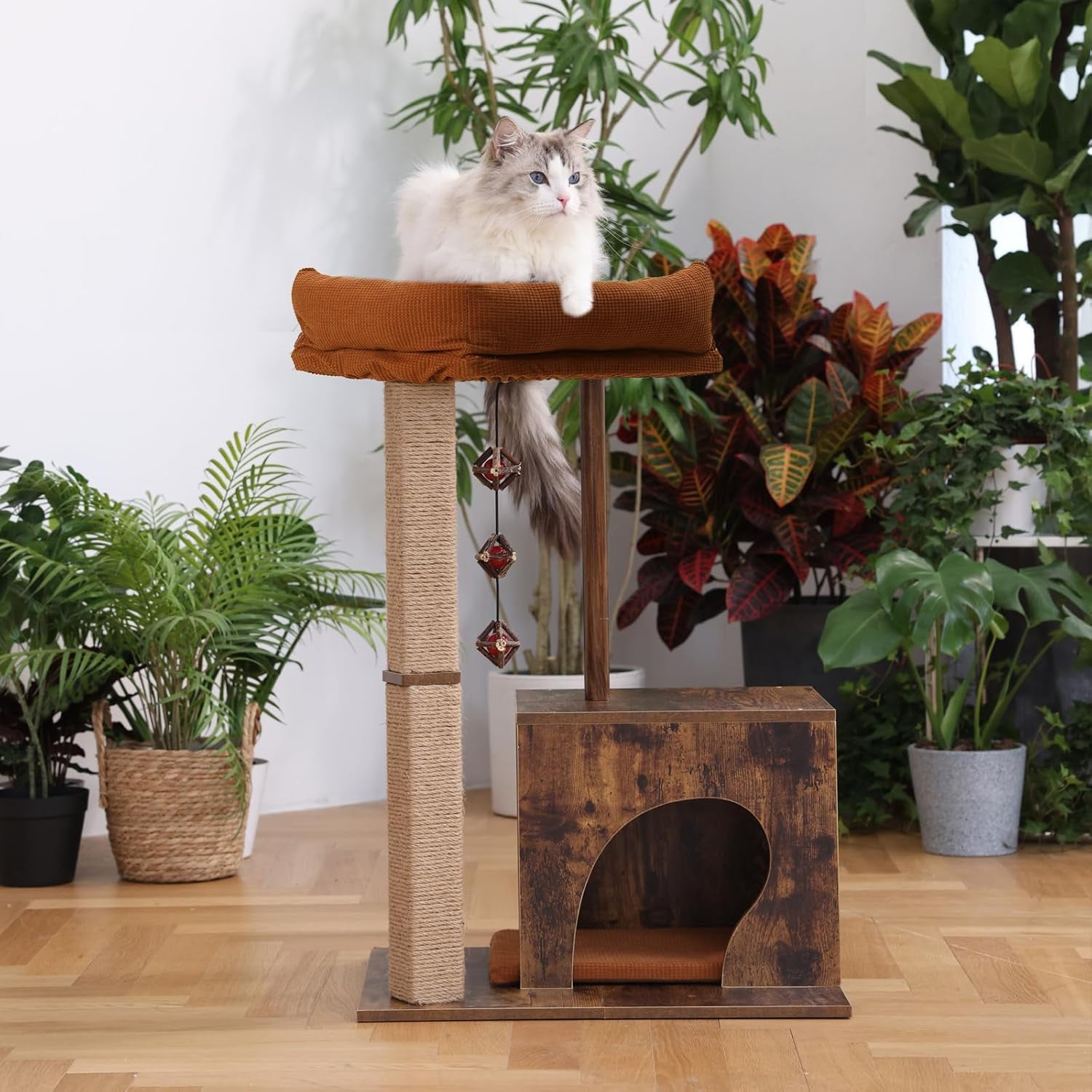 Cat Scratching Post, Modern Style Cat Tree with Unique Square Post ...