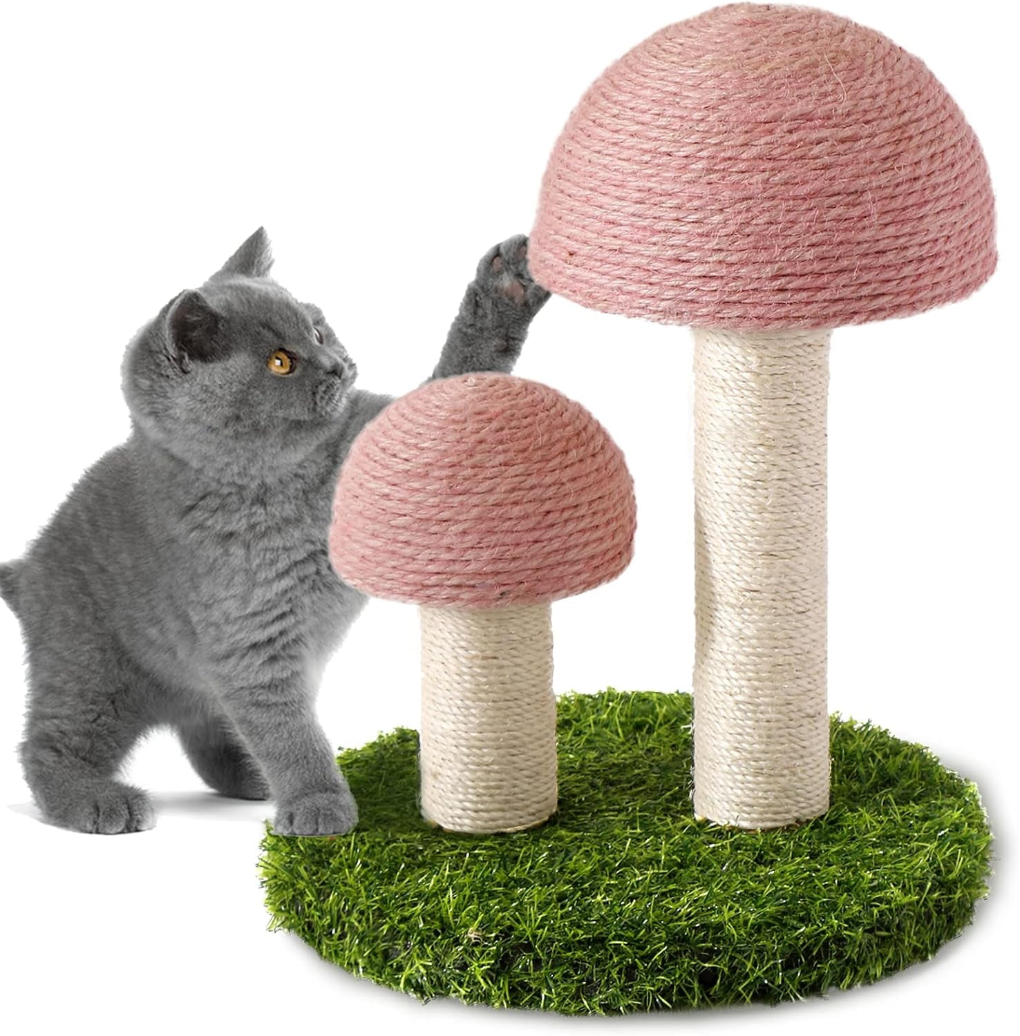 Cat Scratching Post - Mushroom Cat Scratcher Featuring with Natural ...