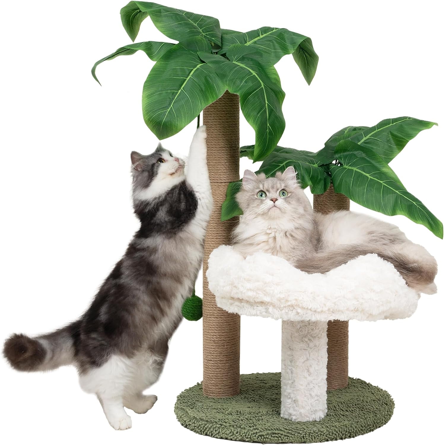 Cat Scratching Post Palm Tree with Bed Cloud Cute Cat Tree for Indoor ...