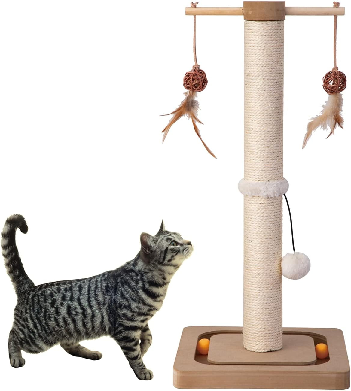 Cat Scratching Post Premium Sisal Scratch Posts with Tracking ...