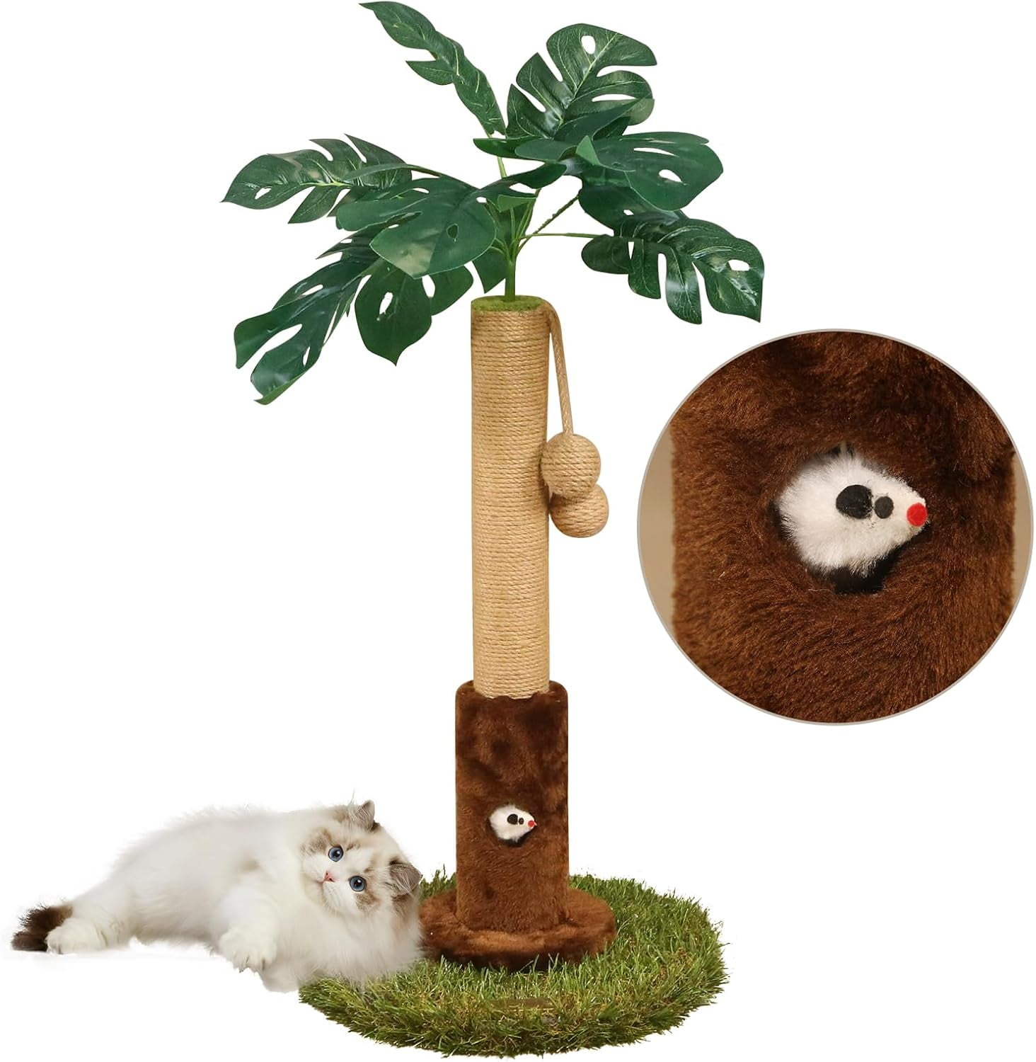 Cat Scratching Post for Indoor Cats and Kitten - 35.43" Tall Cat ...