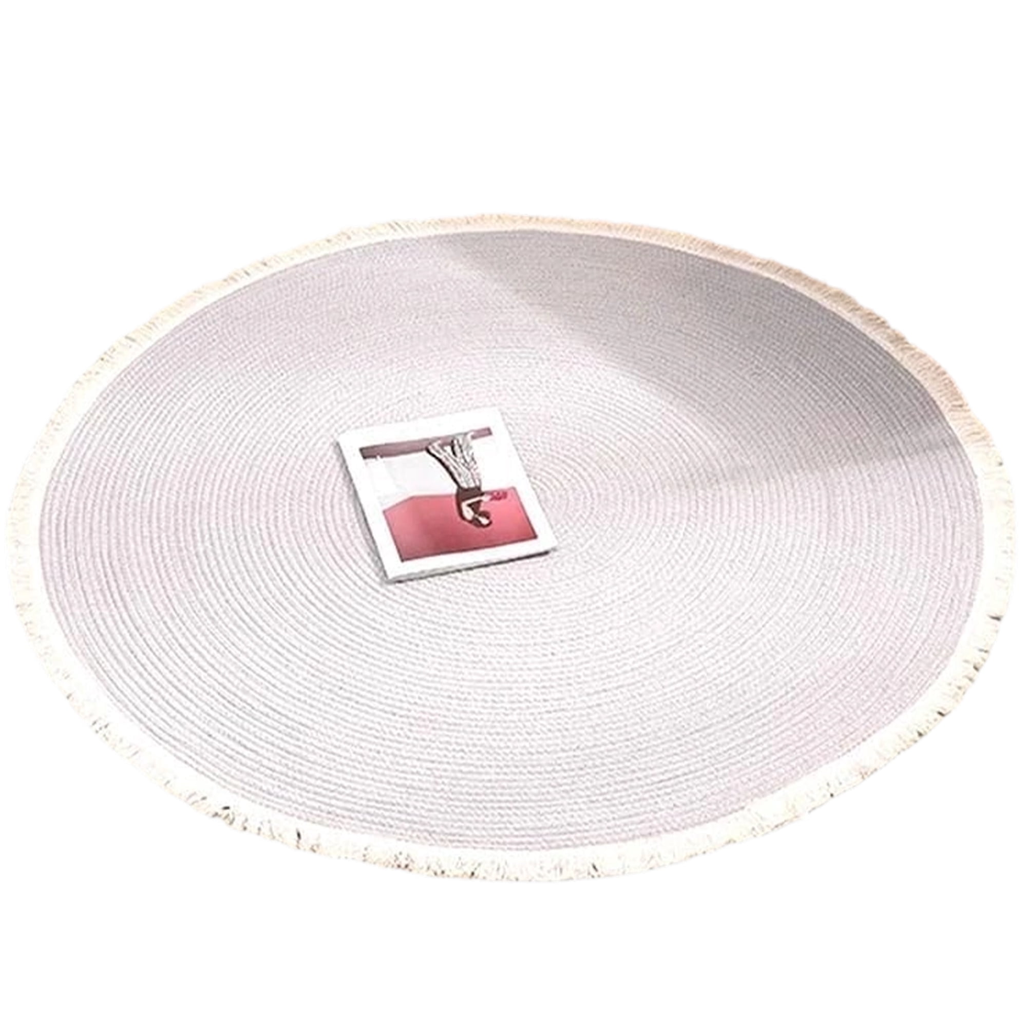 Cat Scratching Rug, Durable Cotton Rope Material & Round Tassel Design ...