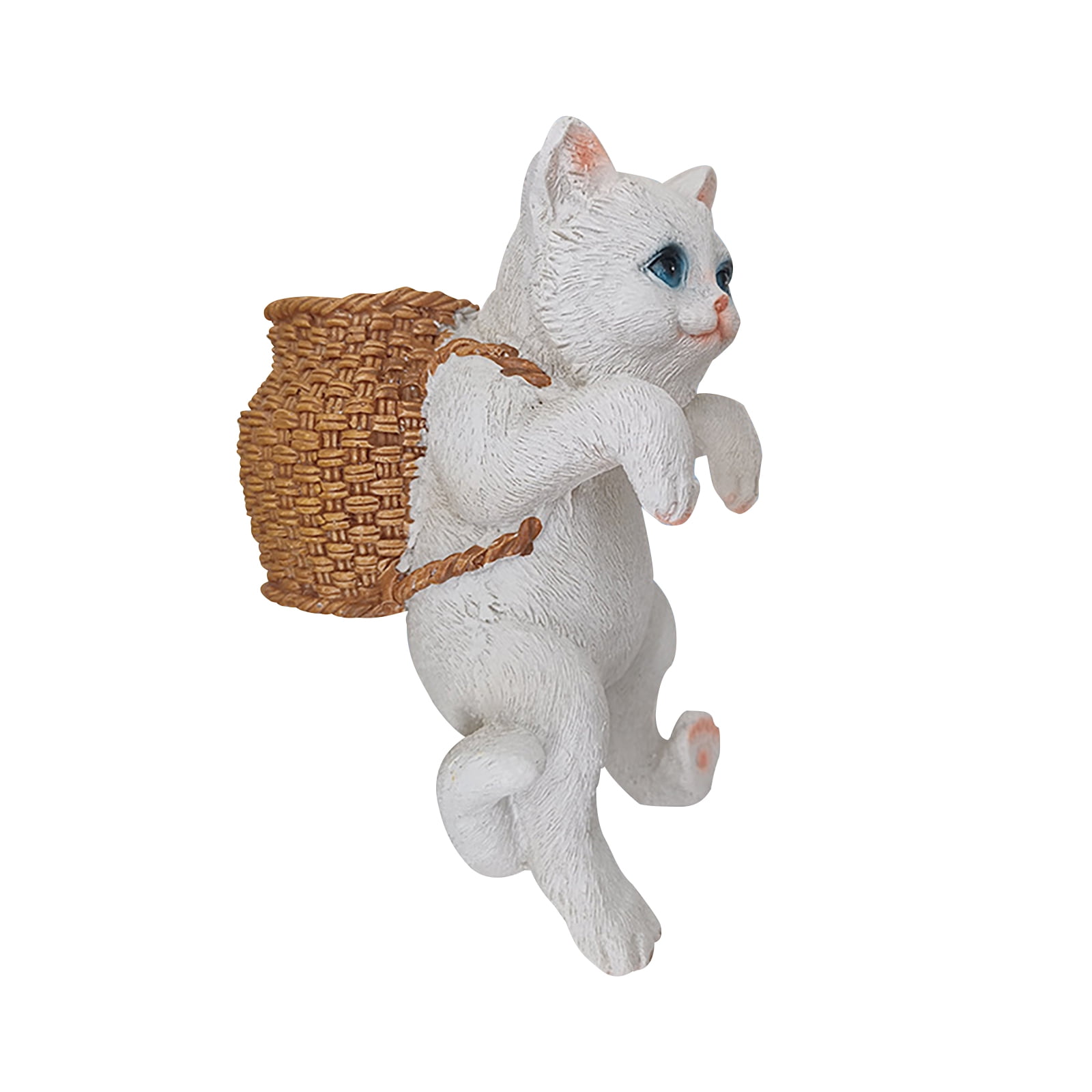 Cat Sculpture Flower Pot Hugger Figurines The Climbing Cat Tree Hugger ...