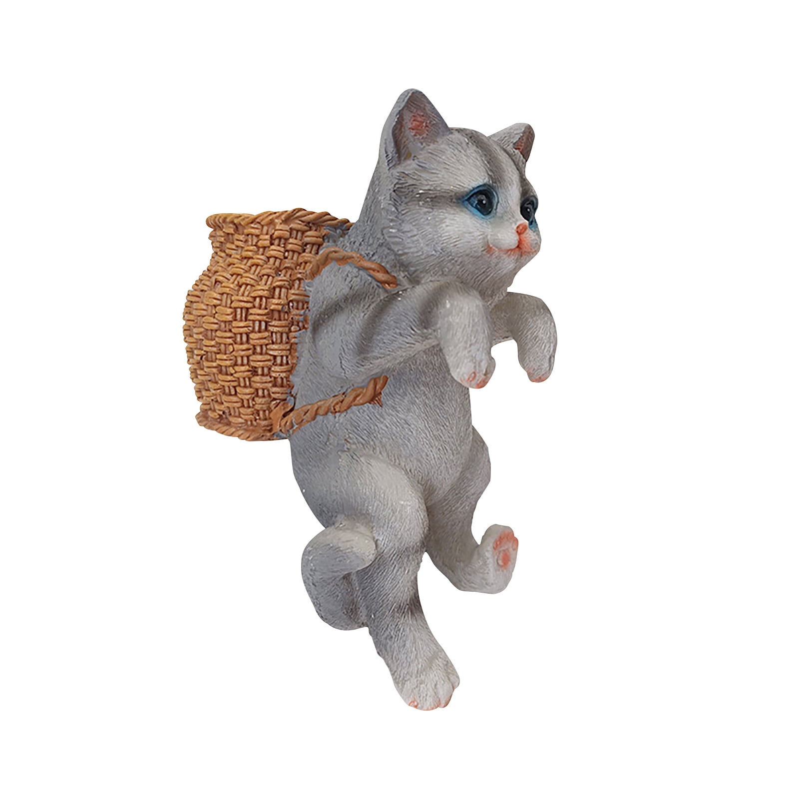 Cat Sculpture Flower Pot Hugger Figurines The Climbing Cat Tree Hugger ...