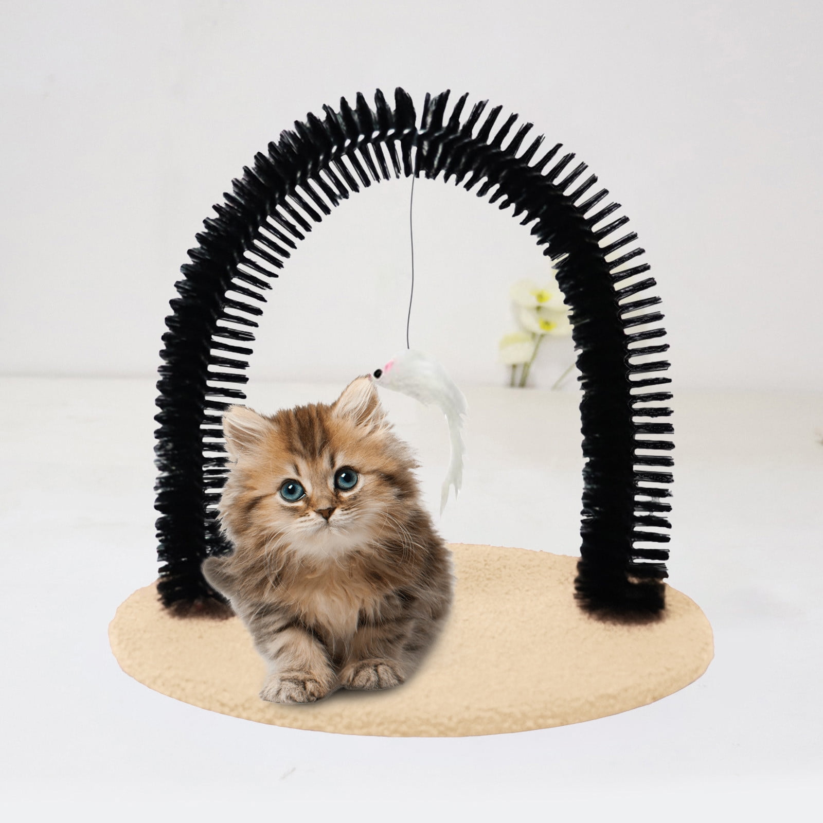 Cat Self Groomer Brushes for Indoor Cats, Cat Massager Scratcher ...