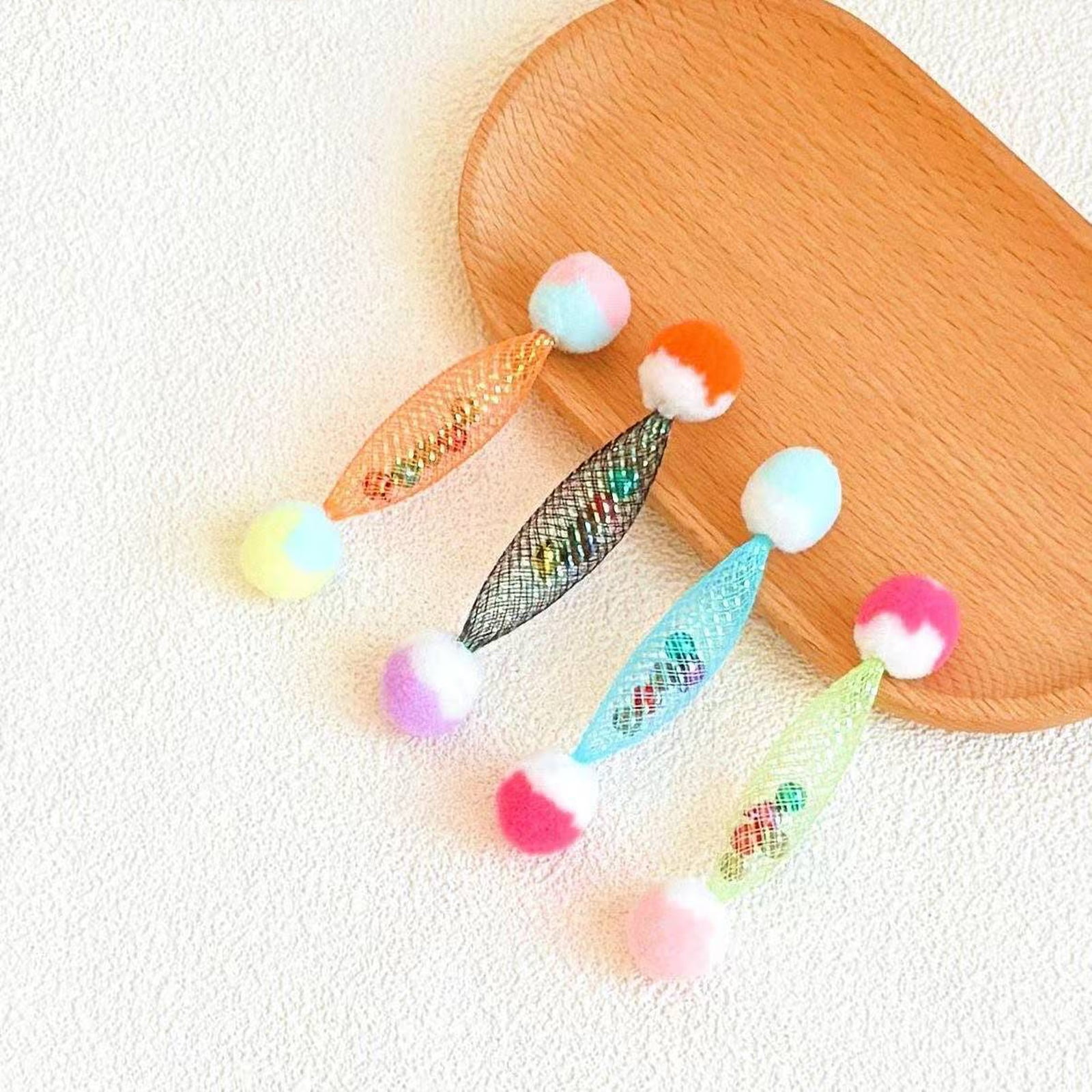 Cat Self-Play Stick with Ball and Bell, Mental Stimulation Interactive ...