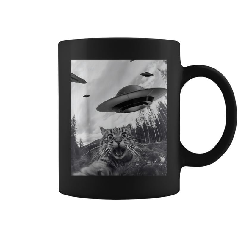 Cat Selfie With Alien Ufo Cat For Women Coffee Mugs - Walmart.com