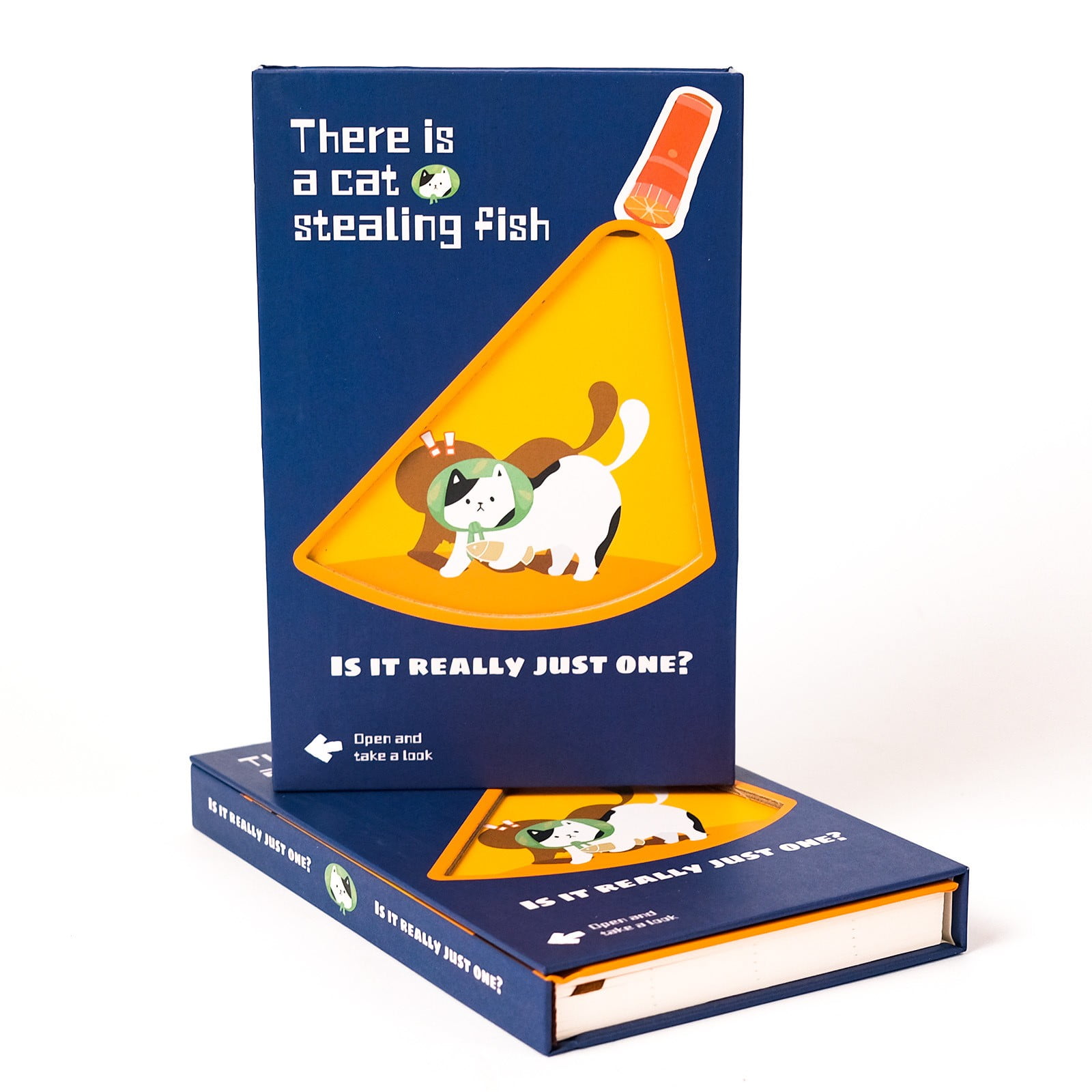 Cat Series Diary Clearance! Creative Cat Hunt High Value Blue Tri Fold ...